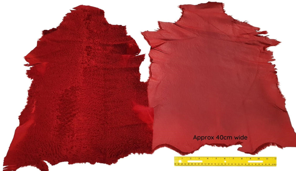 Slink Lamb Skins; Red – Rozcraft Ltd