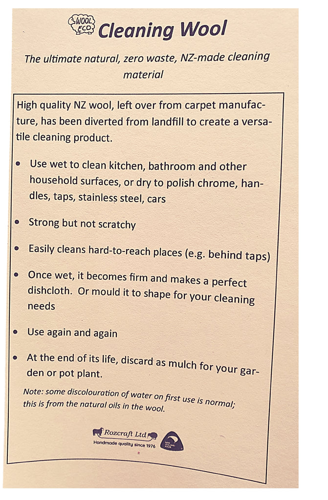 Cleaning Wool – Rozcraft Ltd