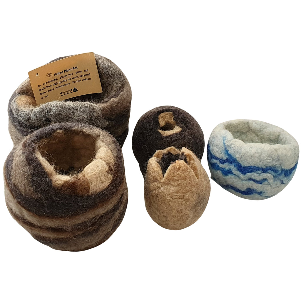 Felted Wool Plant Pots – Rozcraft Ltd